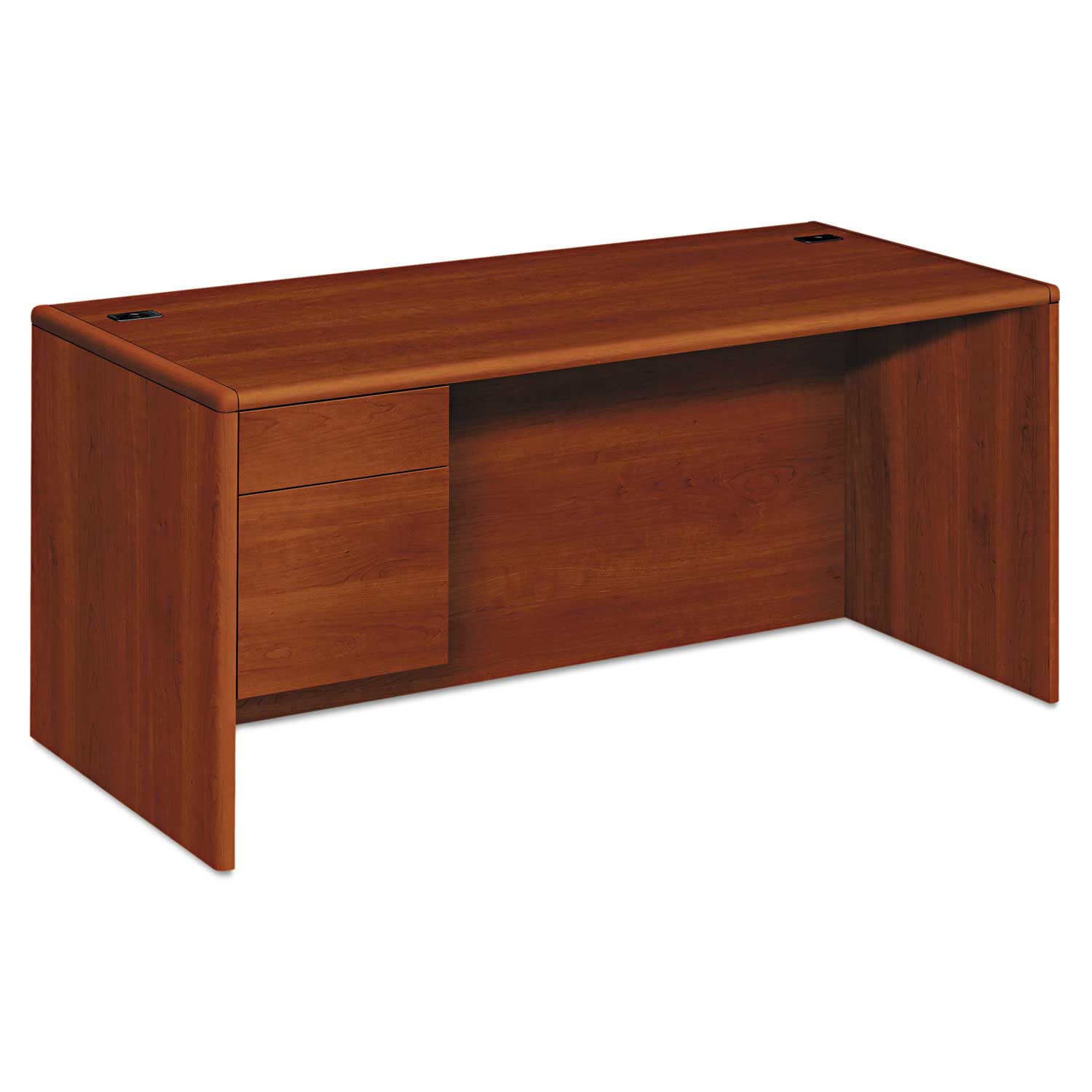 Hon 10700 Series Cognac L Shape 3/4 Left Pedestal, 66 x 30 x 29.5 inch ...