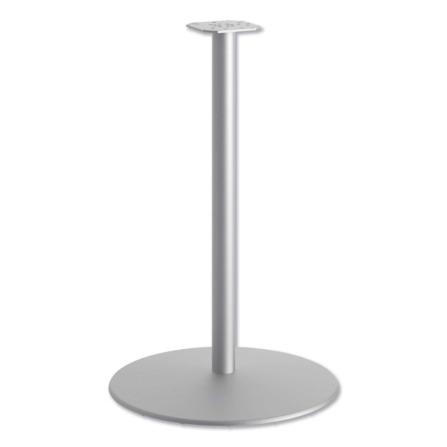 Hon Textured Silver Between Round Disc Base for 42 inch Table Top