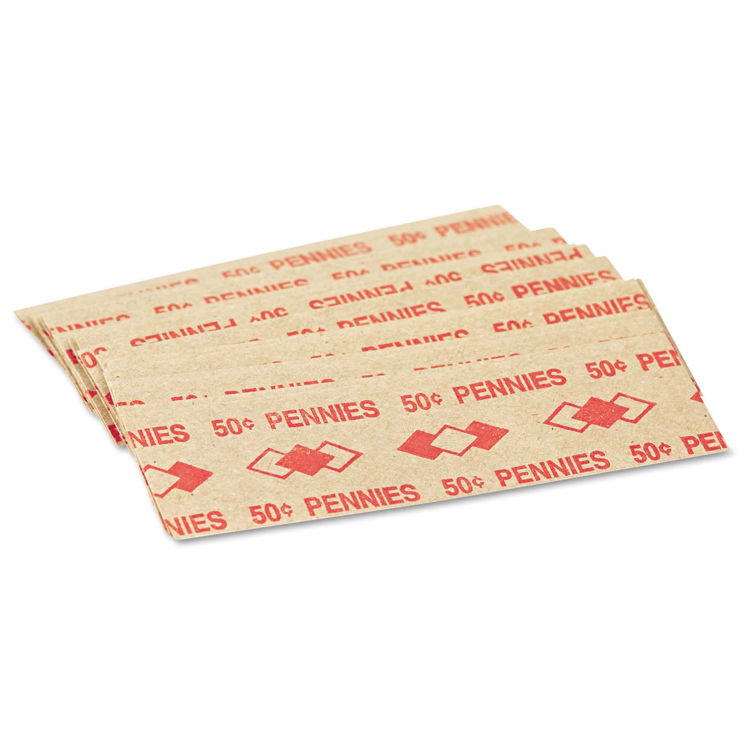 Iconex $.50 Pennies Pop Open Tubular Coin Wrapper - 1000 per pack -- 1 ...