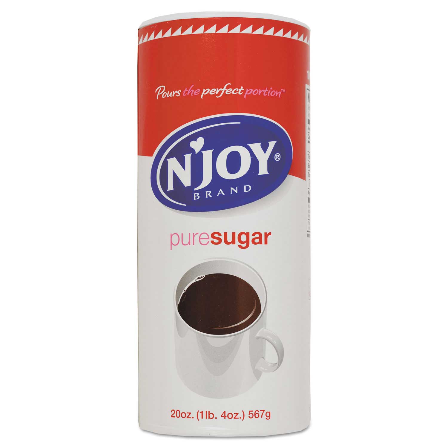 NJoy Pure Cane Sugar, 20 Ounce Canister - 3 count per pack -- 1 pack ...