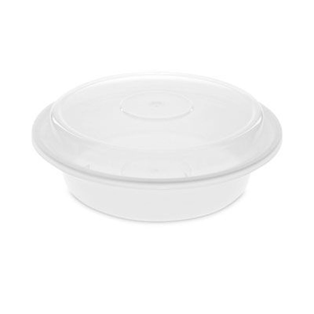Pactiv Evergreen White/Clear Plastic Newspring VERSAtainer Microwavable ...