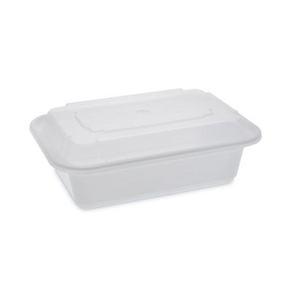 Pactiv Evergreen White/Clear Plastic Newspring VERSAtainer Microwavable ...