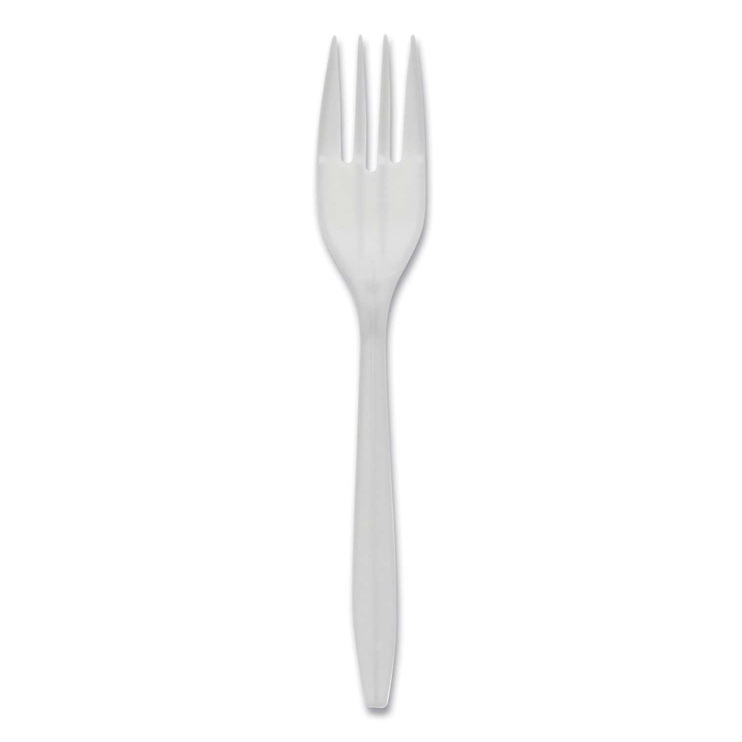 Pactiv Fieldware Polypropylene Mediumweight White Fork -- 1000 per case