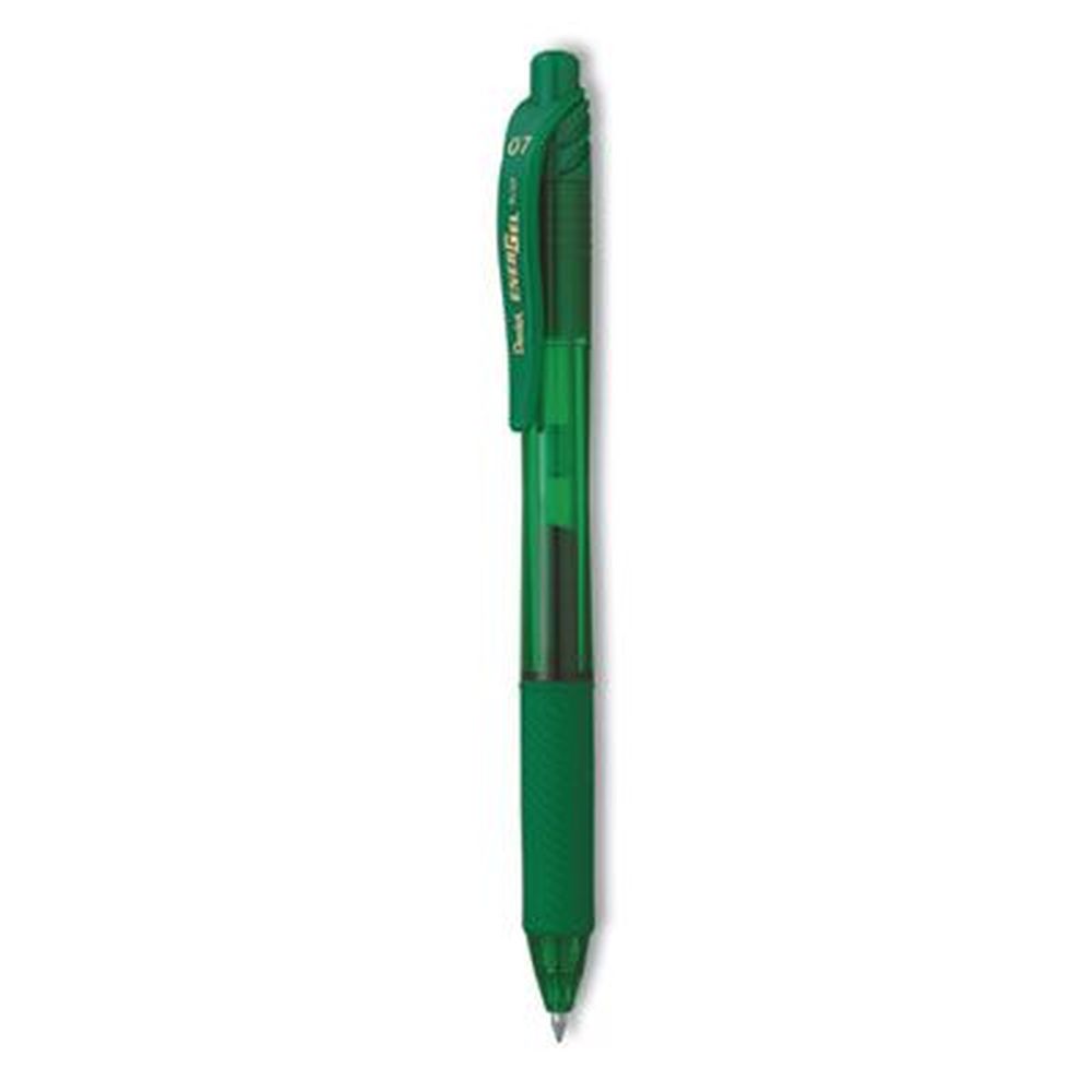 Pentel Retractable Green Ink Green Barrel Medium 0.7 mm Energel-X Gel ...