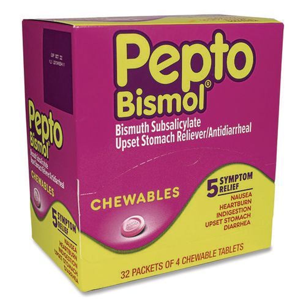 Pepto Bismol Original Flavor Chewable Tablets, 128 count box ...