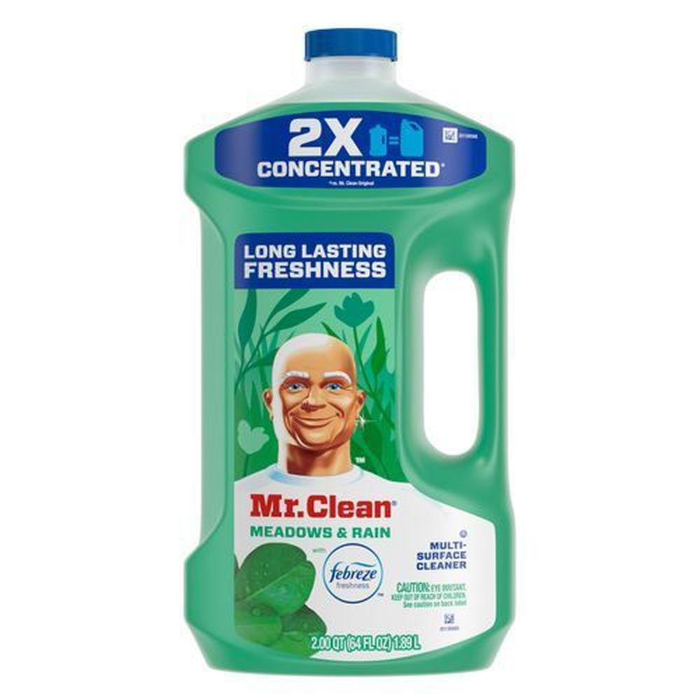 Mr Clean Meadows and Rain Multipurpose Cleaning Solution with Febreze, 64 Ounce