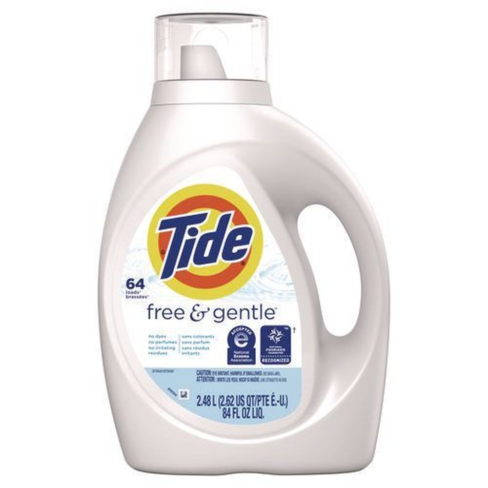 Tide Free and Gentle HE Compatible 64 Loads Liquid Laundry Detergent ...