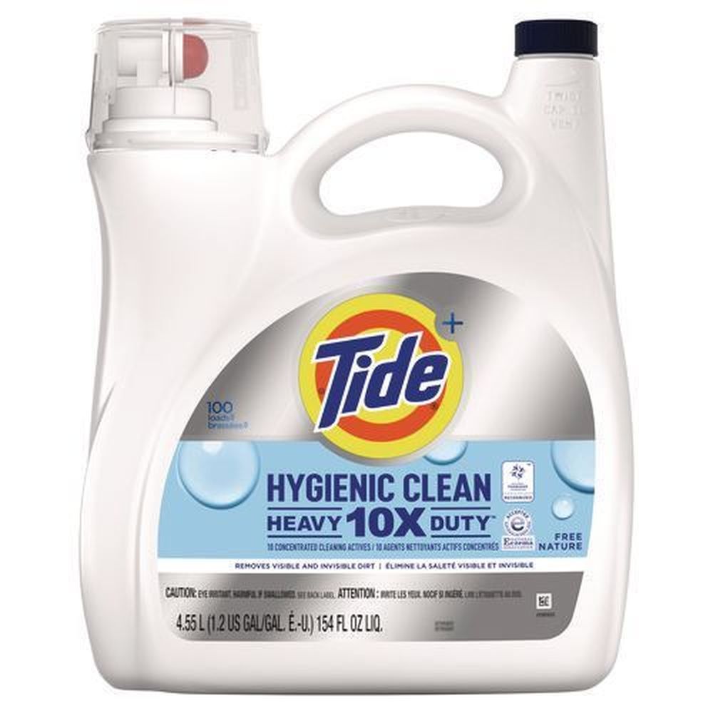 Tide Unscented Hygienic Clean Heavy 10x Duty Liquid Laundry Detergent ...