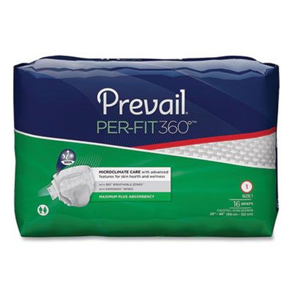 Prevail Size 1 Maximum Plus Absorbency Per-Fit360 Degree Brief, 26 to ...