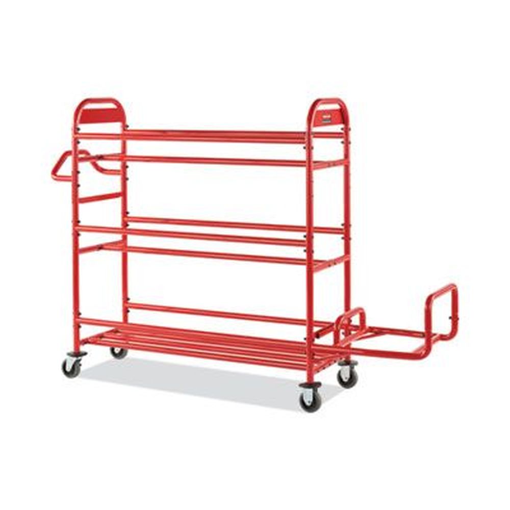 Rubbermaid Commercial Red Tubular Steel Tote Picking Cart Storage ...