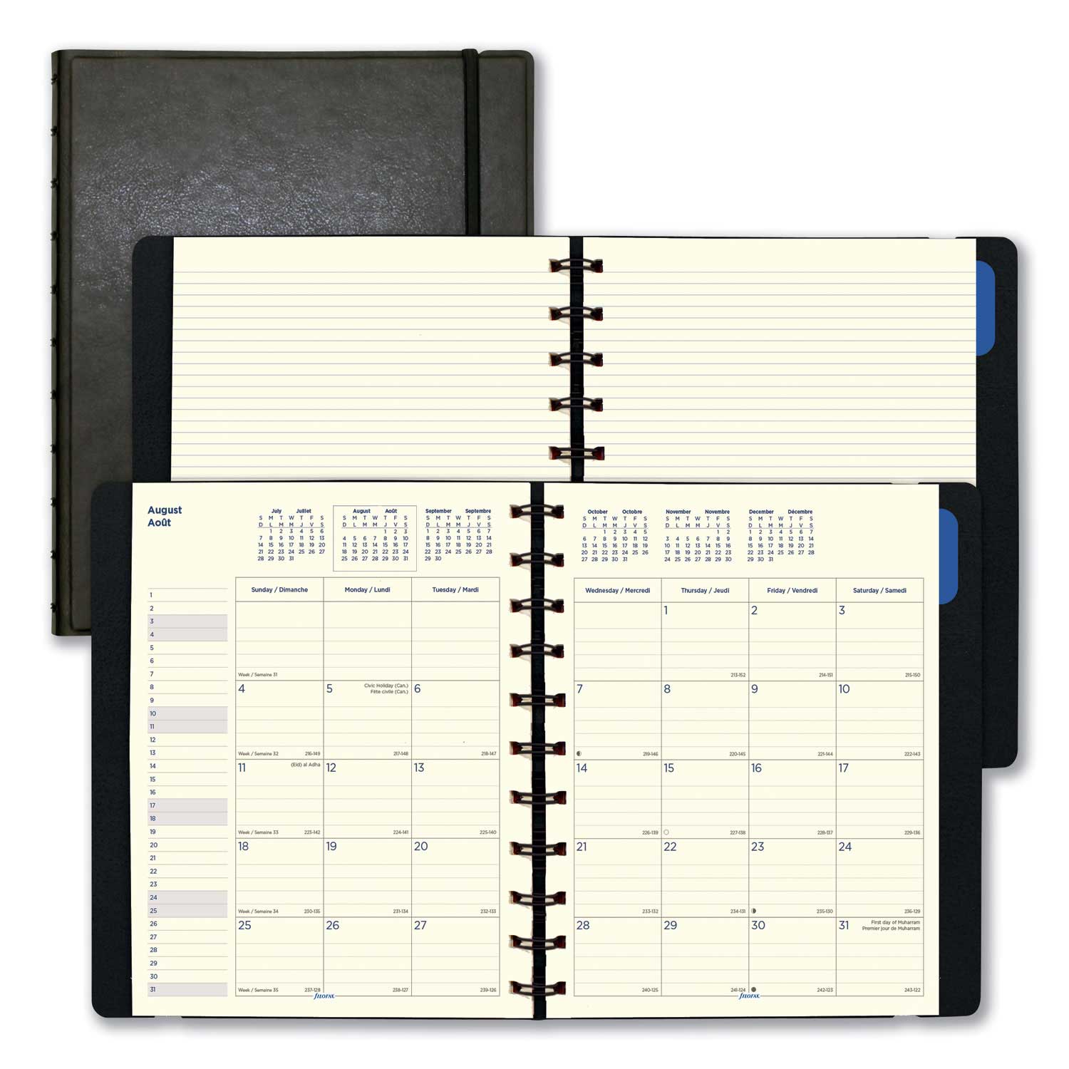 Filofax Black 2020-2021 Monthly Planner, 10.75 x 8.5 inch