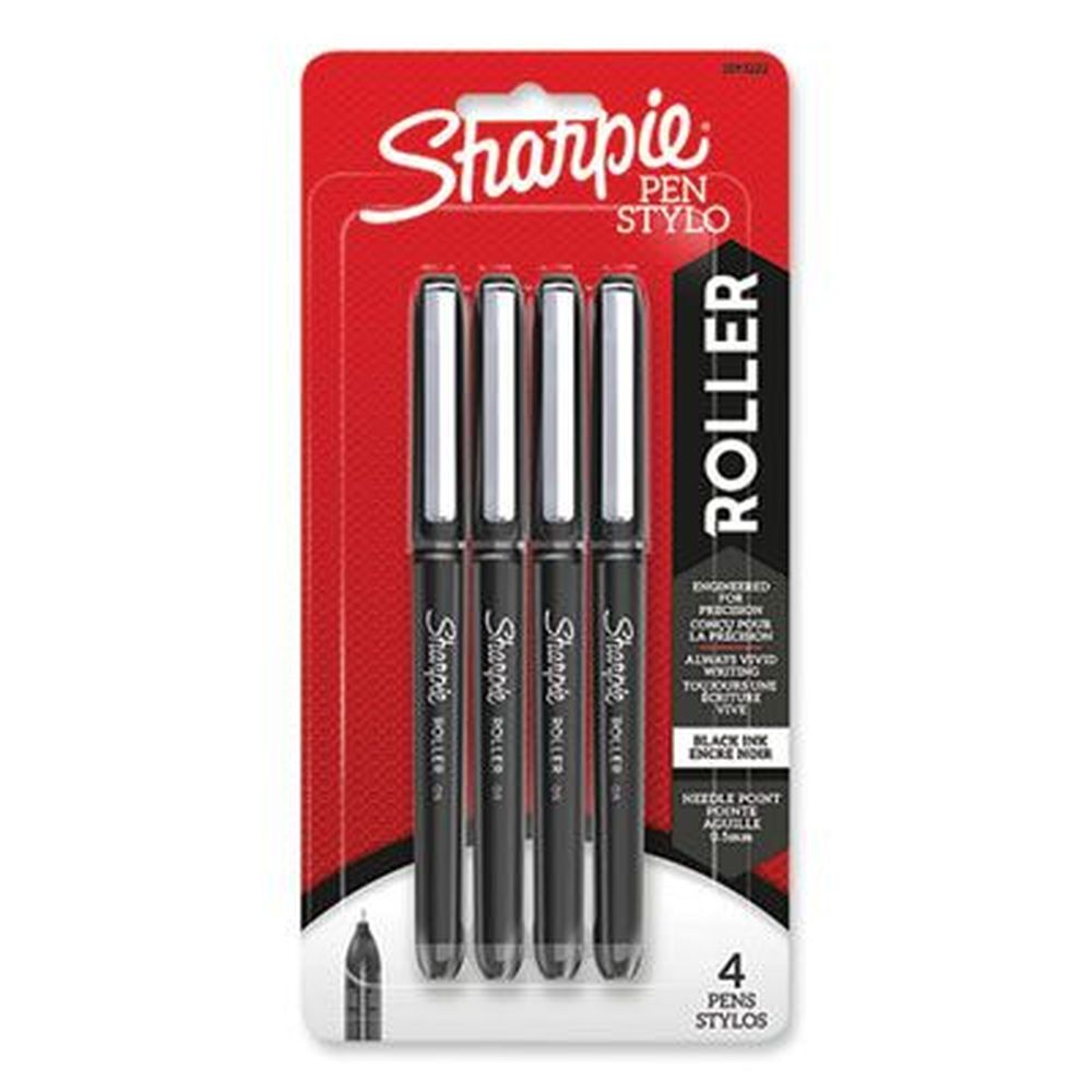 Sharpie Professional Design Fine 0.5 mm Black Barrel Roller Ball Pen ...