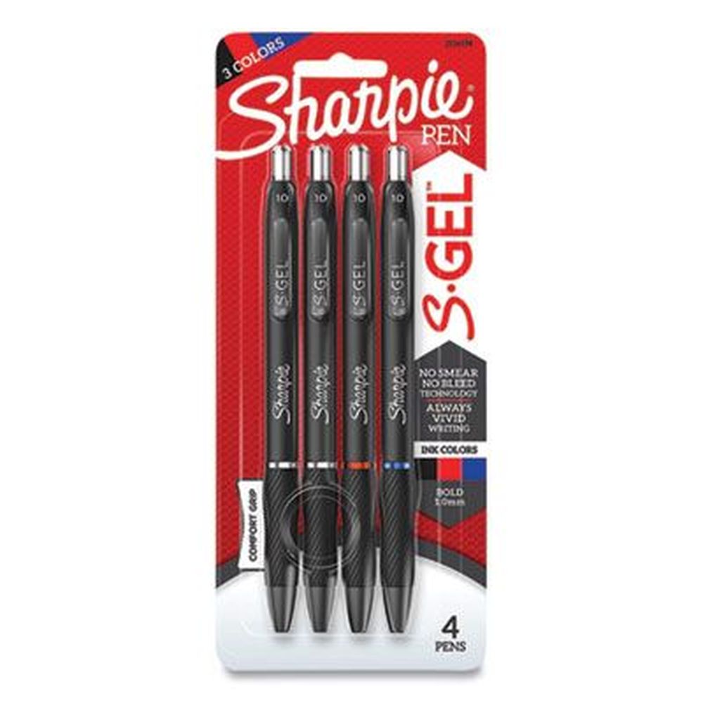 Sharpie S-Gel Bold 1 mm Retractable Black Barrel High Performance Gel ...