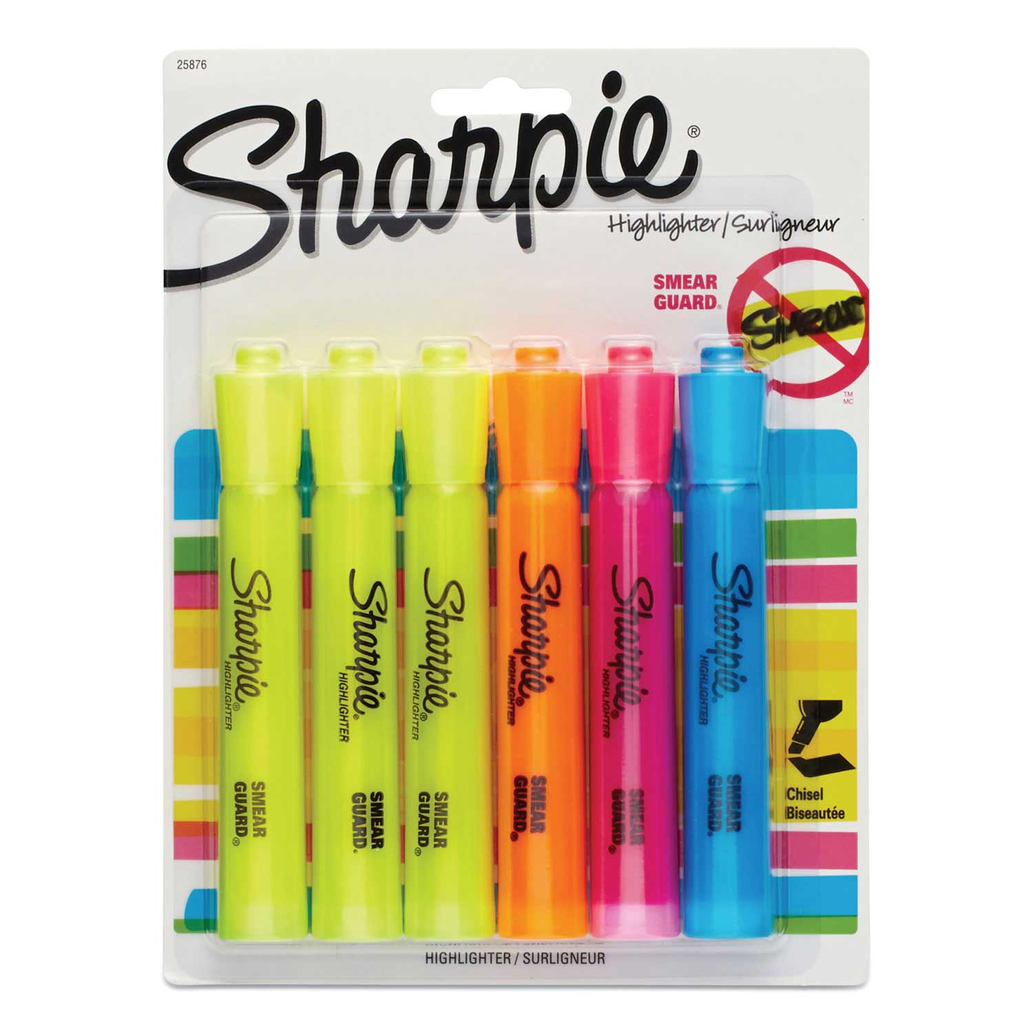 Sharpie Assorted Color Chisel Tip Tank Style Highlighter - 6 count per ...