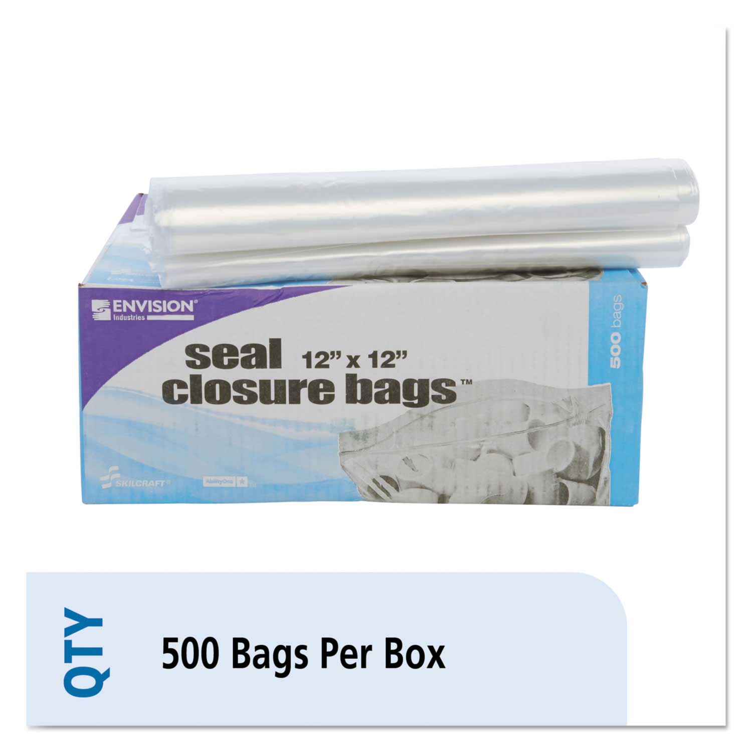 Stout by Envision Clear 2 Mil Seal Closure Bag, 12 x 12 inch -- 500 per ...