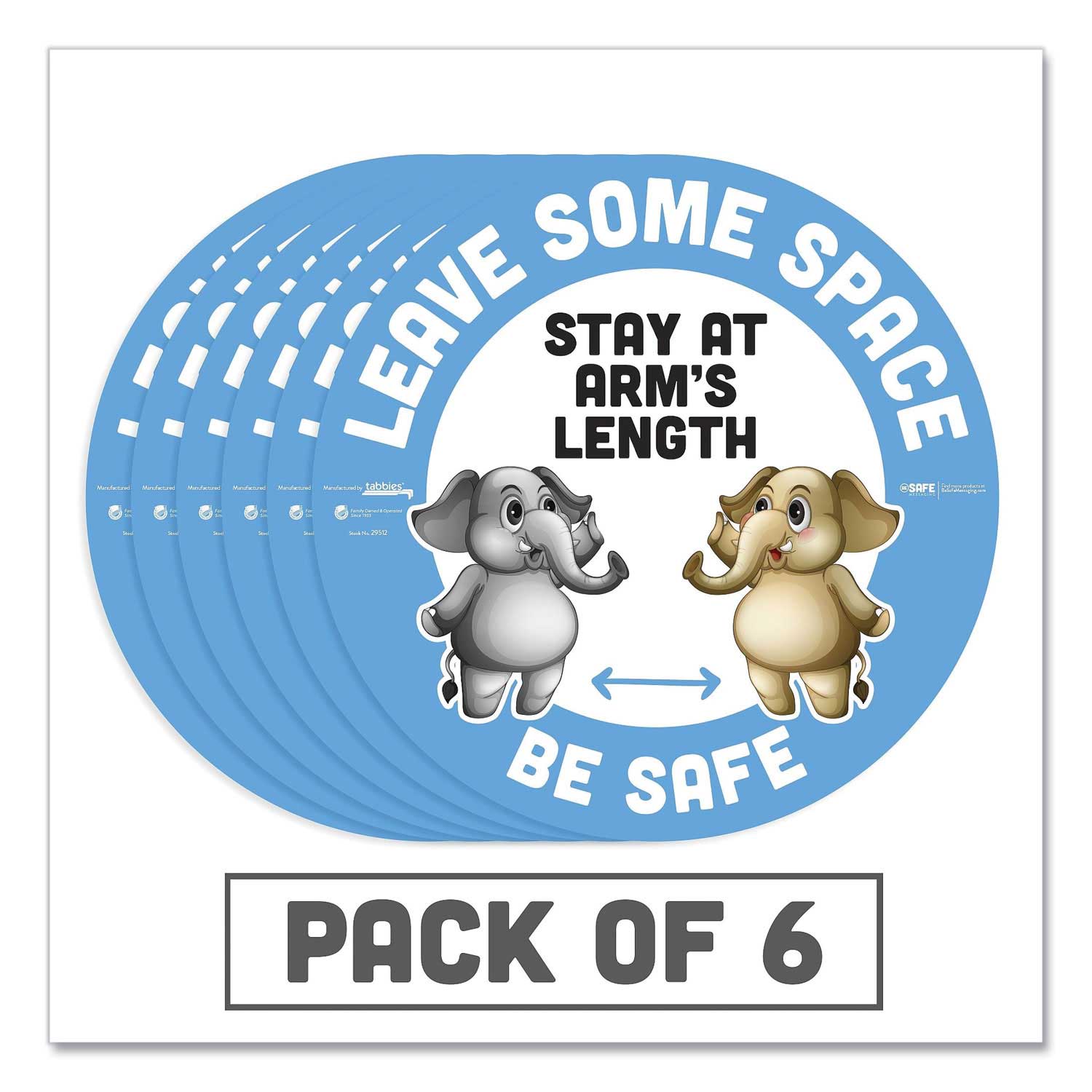 Tabbies White/Blue Leave Some Space Stay At Arms Length BeSafe ...