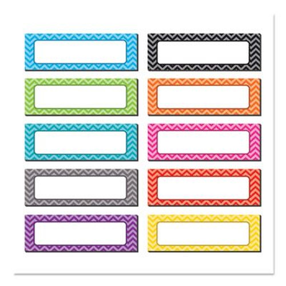 Teacher Created Resources 10 Assorted Colors Chevron Labels Magnetic ...
