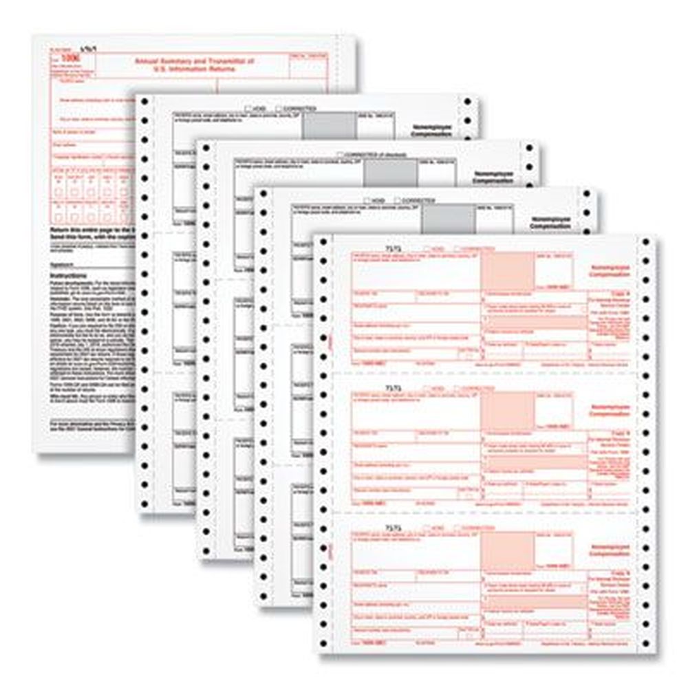 Tops Four-Part Carbonless 1099-NEC Continuous Tax Forms, 8.5 x 5.5 inch ... Tops Four-Part Carbonless 1099-NEC Continuous Tax Forms, 8.5 x 5.5 inch ...