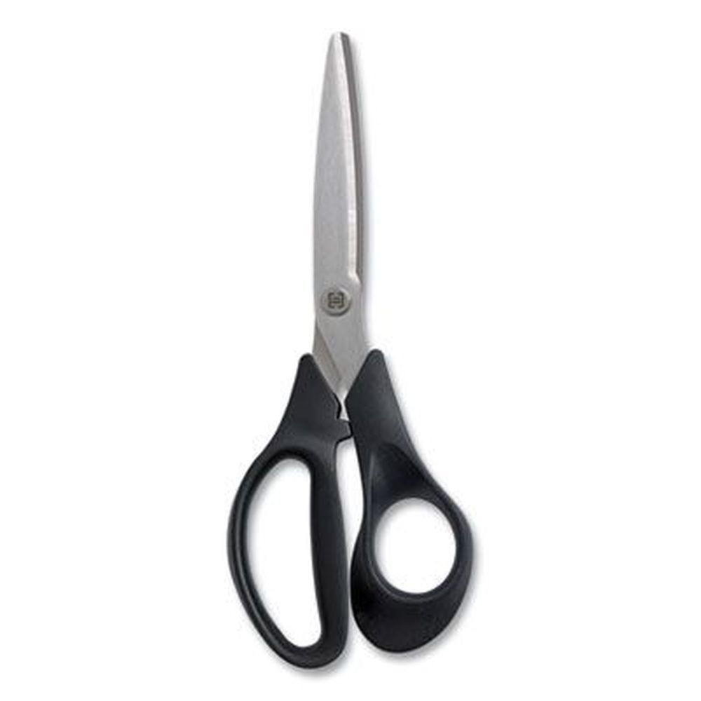 Tru Red Stainless Steel Scissor with Black Straight Handle, 7 inch Long