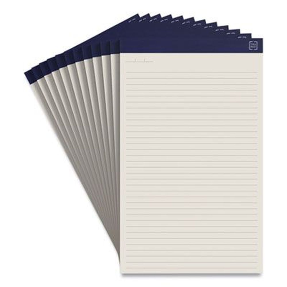 Tru Red Wide/Legal Rule Notepads, 50 Ivory 8.5 x 14 Sheets -- 12 per pack