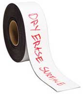 U Brands White Dry Erase Magnetic Tape Roll, 3 inch x 50 feet -- 1 roll