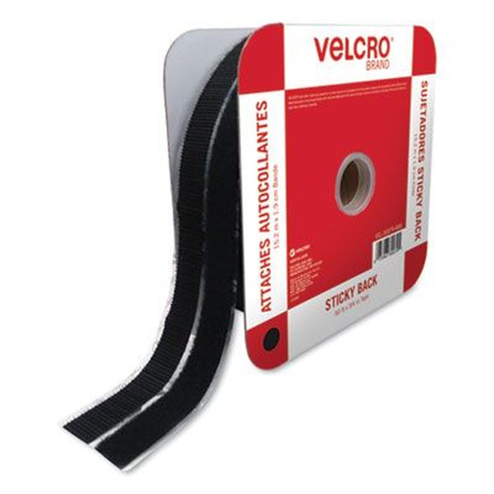 Velcro Black Removable Adhesive Sticky Back Fastener Tape, 0.75 inch x ...