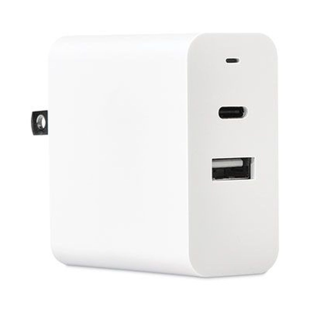 JENSEN White Type C and USB Wall Charger, 30 Watt Capacity
