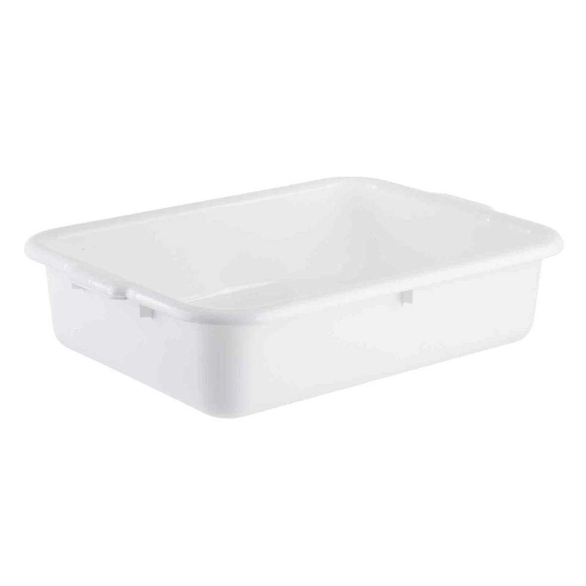 Tablecraft High Density Polyethylene White Tote Box, 21.5 x 15.75 x 5 ...