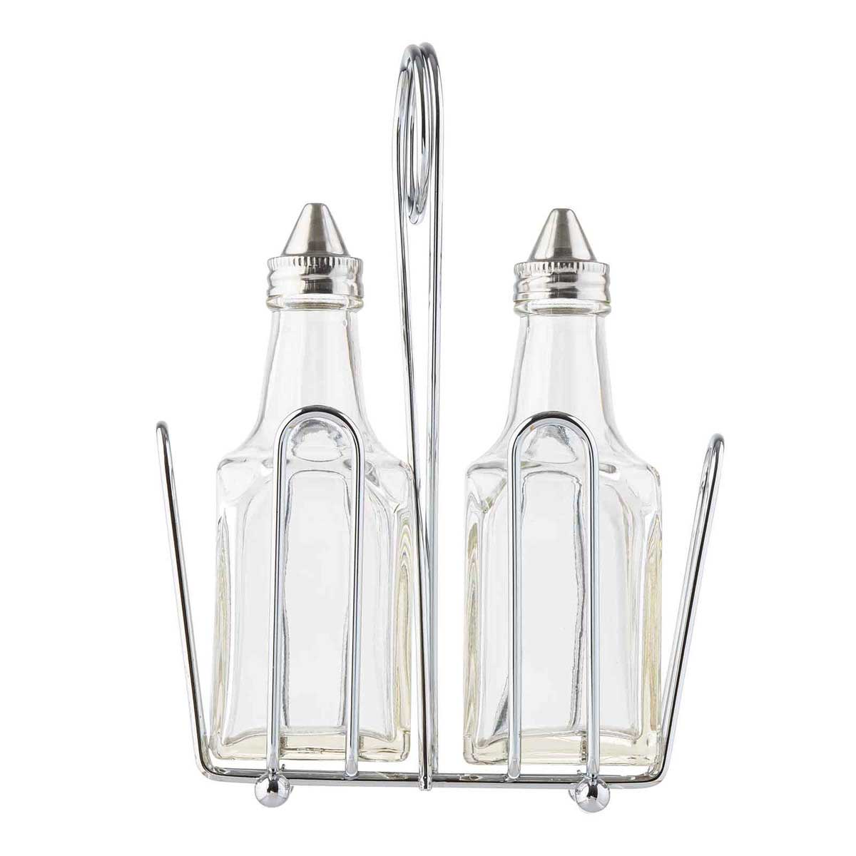 Tablecraft European Collection Square Glass Oil and Vinegar Bottle for ...