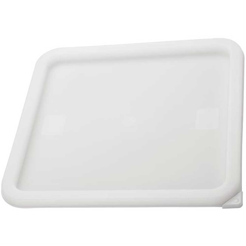 Winco Polyethylene White Cover for Square Storage Containers -- 12 per ...
